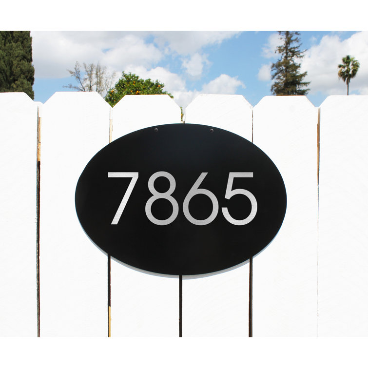 Etchey Oval Address Plaque Frame | Wayfair