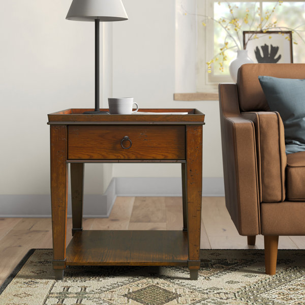 The Twillery Co.® Millis Table de bout avec rangement & Reviews | Wayfair