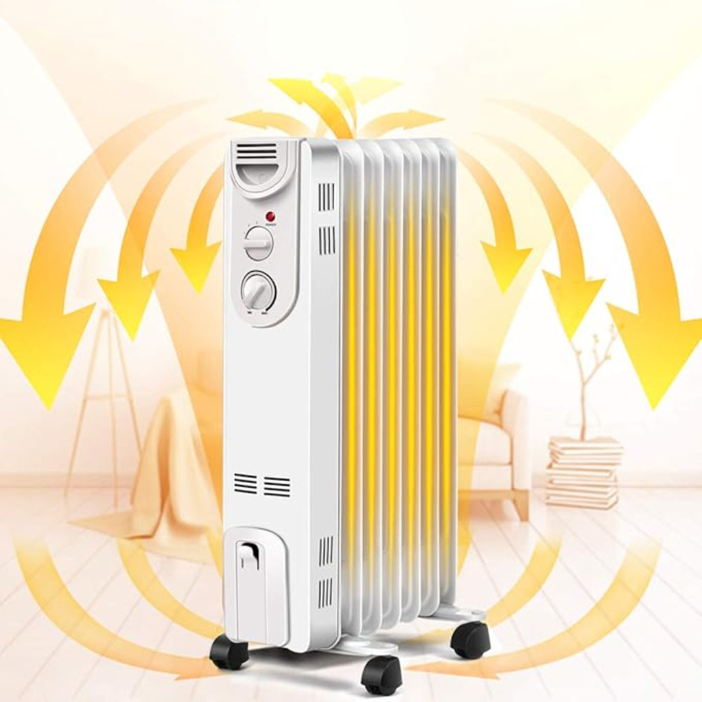 BUILTCO COSTWAY Oil Filled Radiator Heater, 1500W Portable Oil Heaters ...