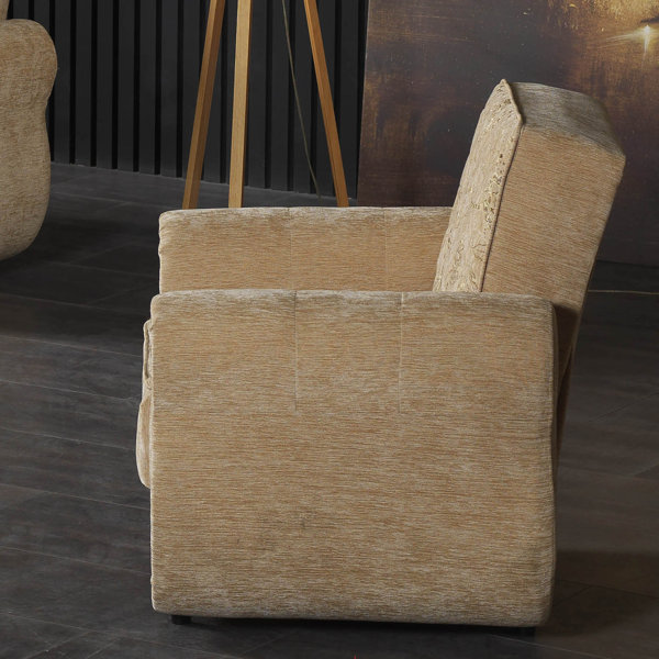 Ottomanson Upholstered Convertible Sleeper Arm Chair with Storage | Wayfair