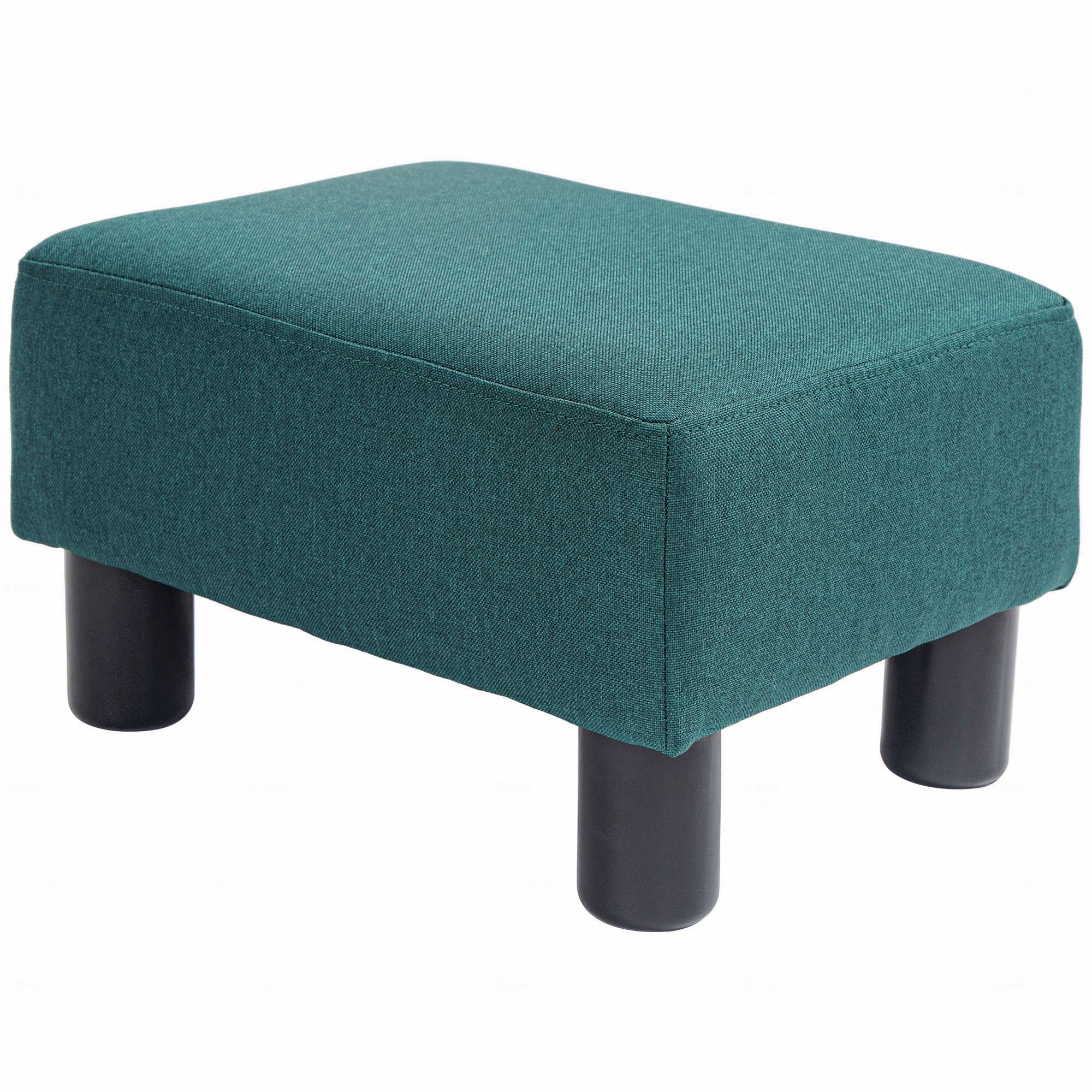 Latitude Run® Small Linen Fabric Upholstered Ottoman Foot Rest, Cube ...