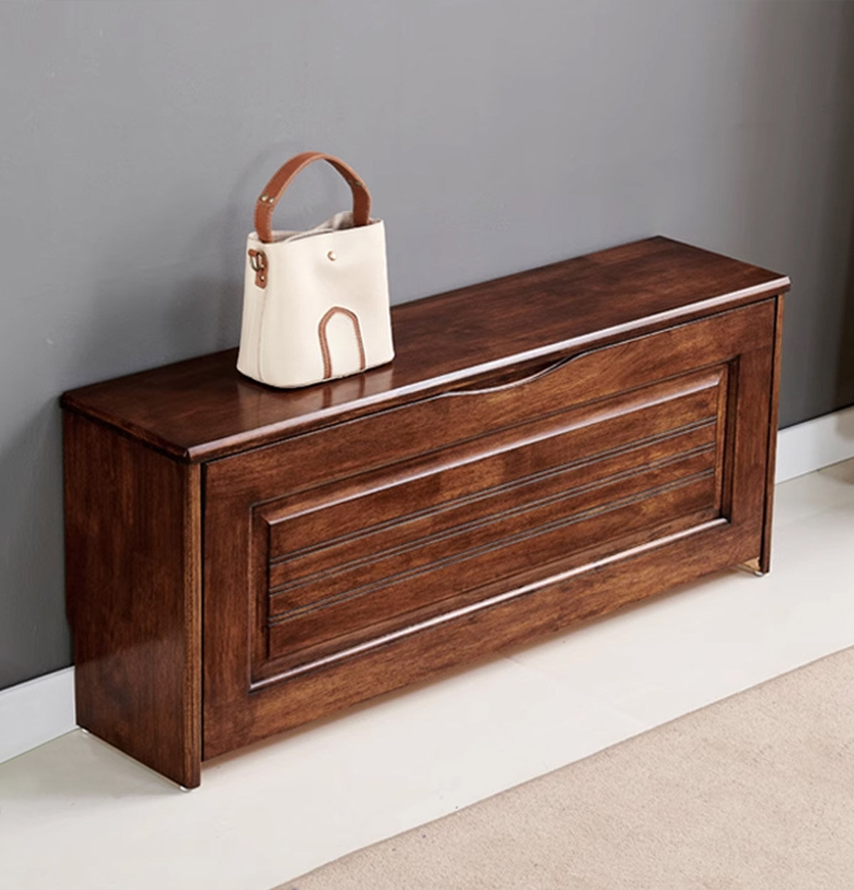 Hokku Designs All solid wood shoe bench that can be sat on | Wayfair