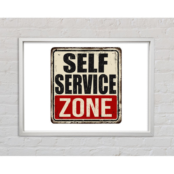 Bright Star Self Service Zone - Single Picture Frame Print on Canvas ...