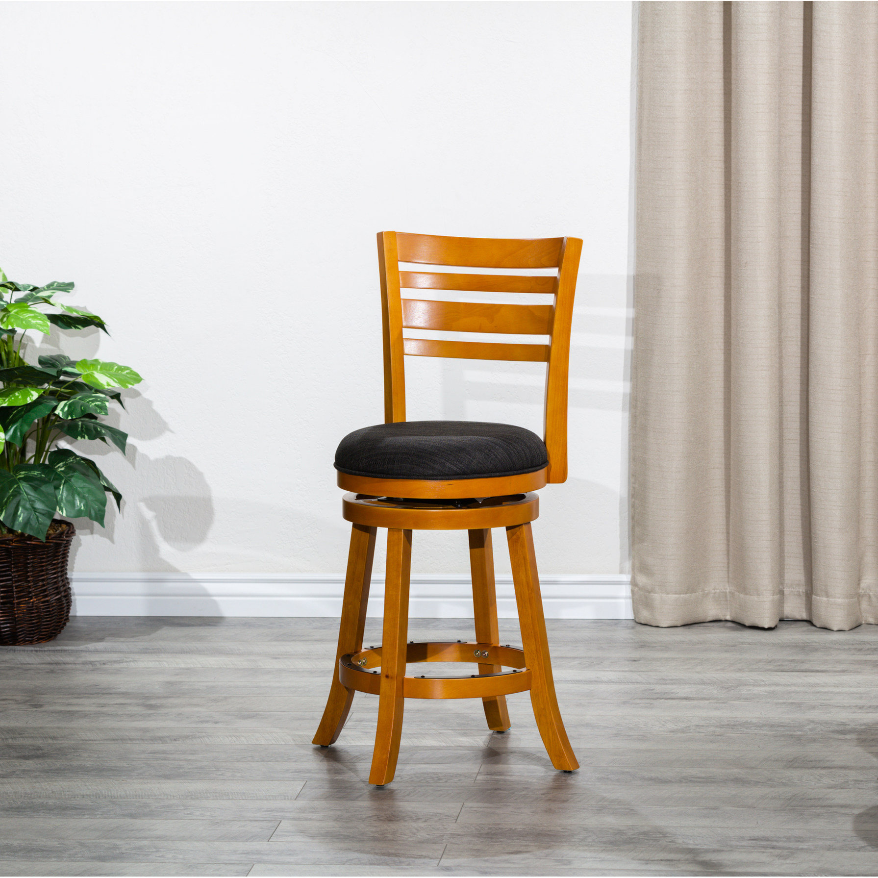 Alcott Hill® Counter Height Swivel Seat, Fabric - Comfortable Seating ...