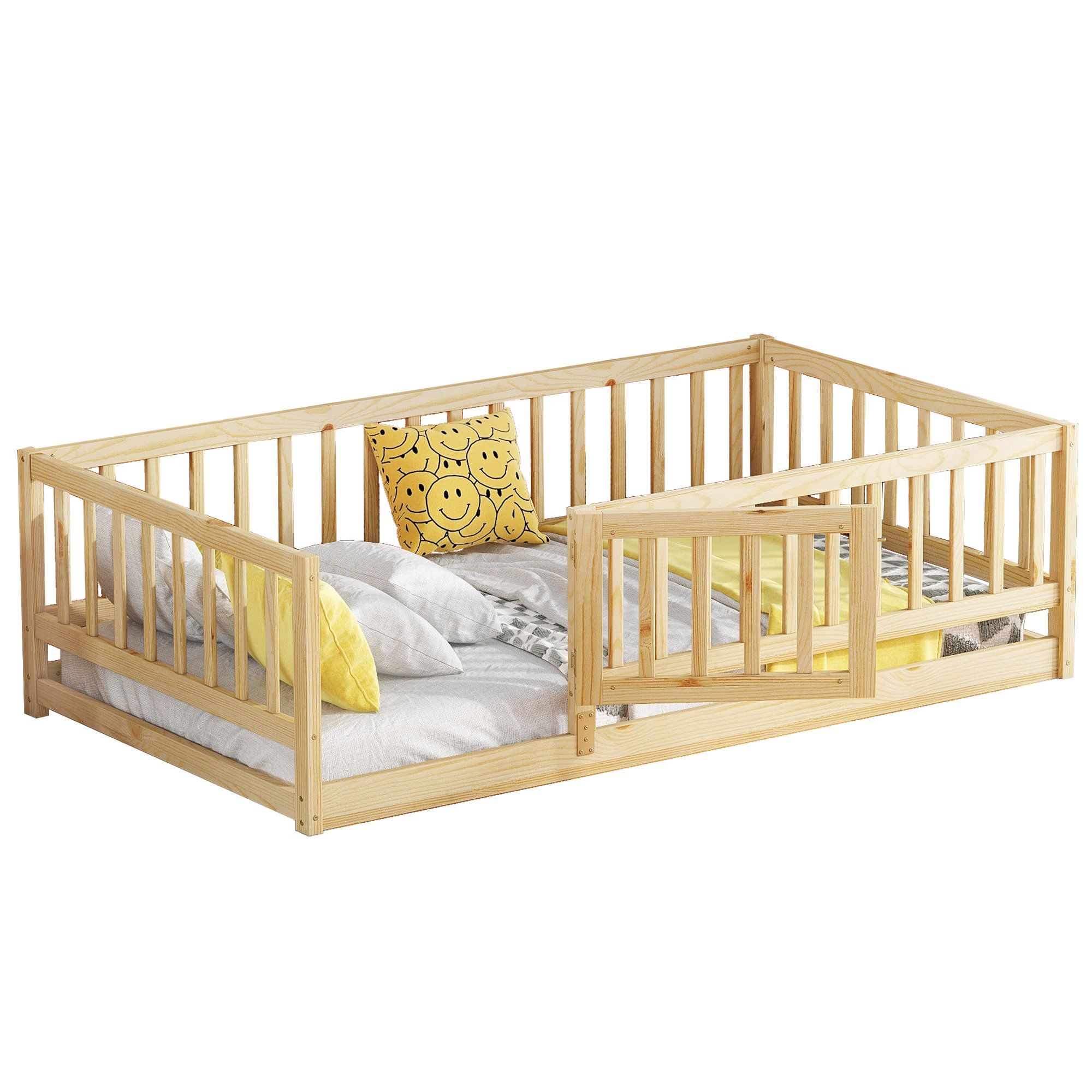 Isabelle & Max™ 77" Full Size Floor Bed, Montessori Floor Bed With ...