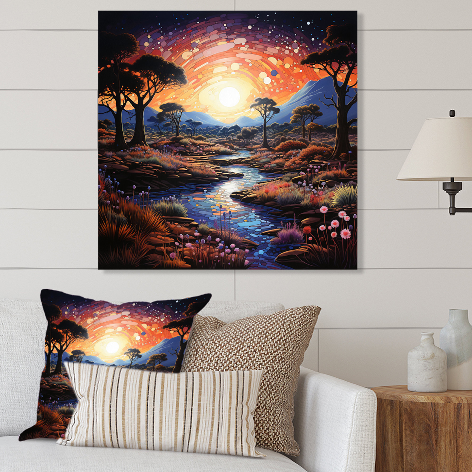Millwood Pines Desert Twilight Oasis I - Landscapes Print on Metal ...