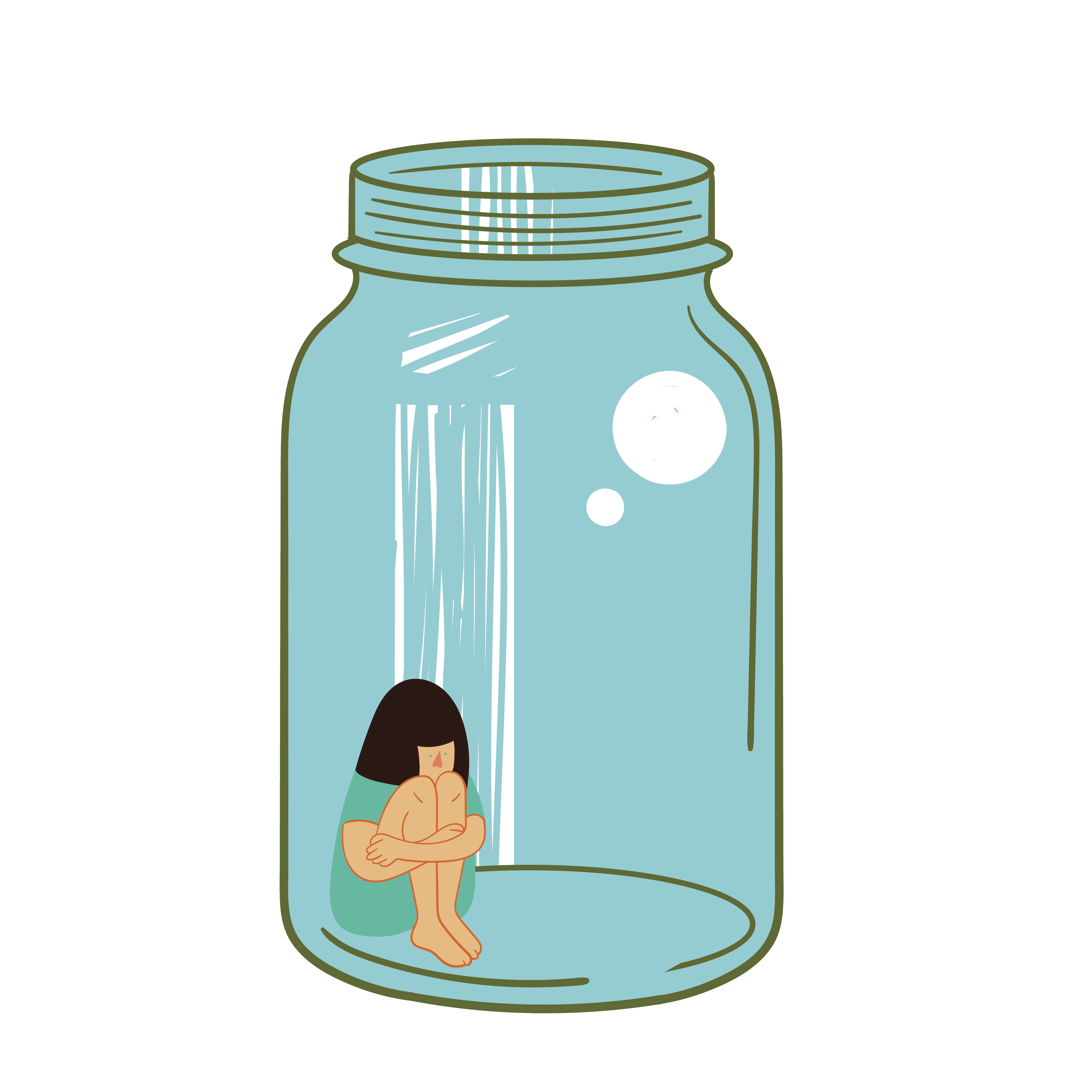 Ebern Designs Girl in a Jar by Dalinas - Wrapped Canvas Graphic Art ...
