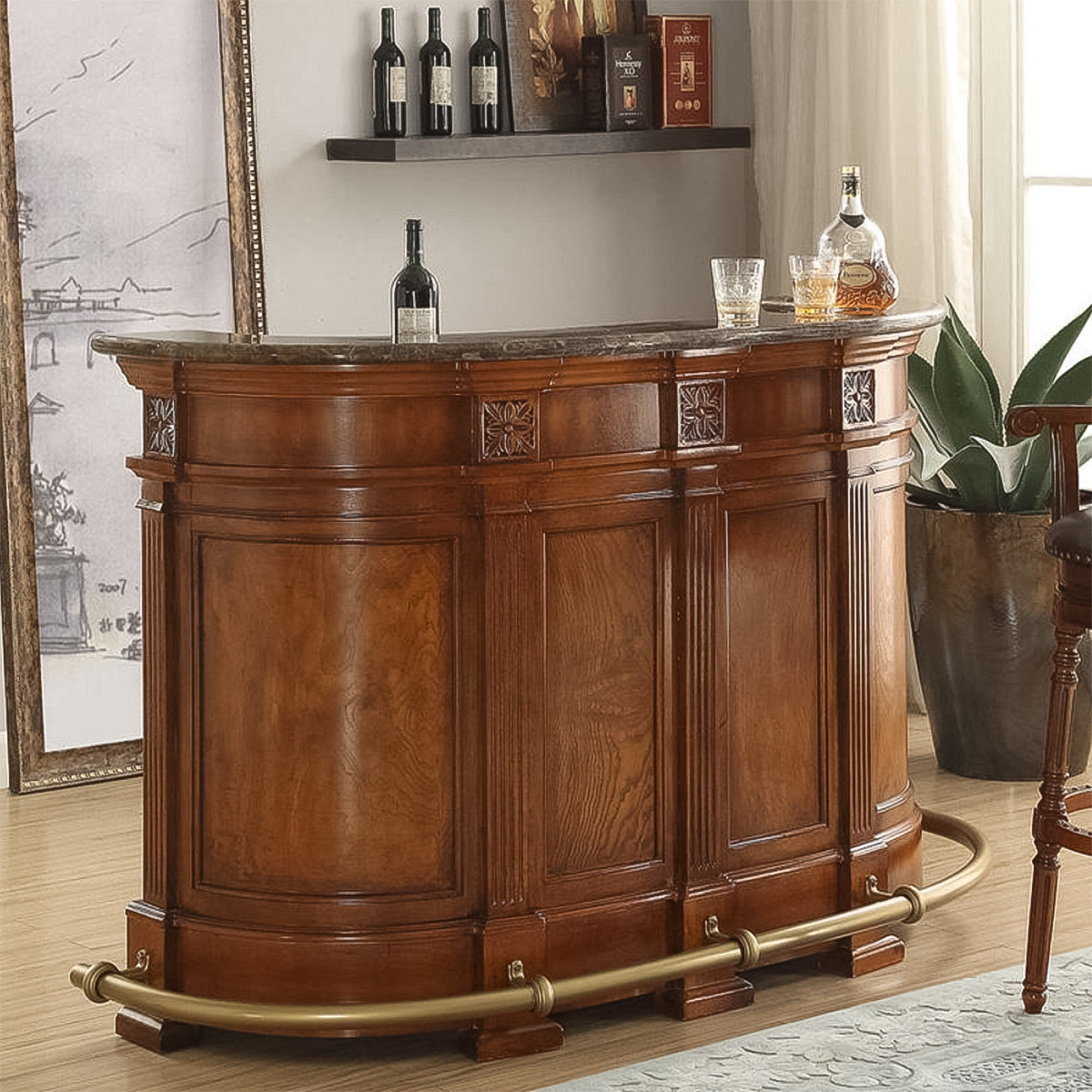 Recon Furniture 62.99'' Home Bar & Reviews | Wayfair