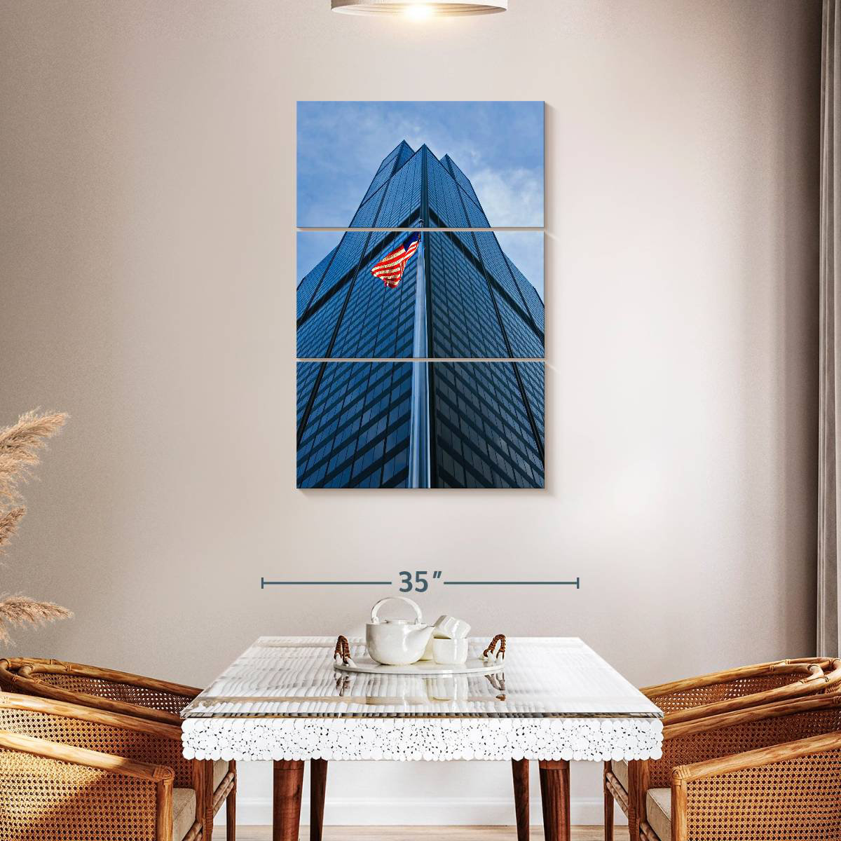 Ebern Designs Lilie Looking Up At Sears Tower | Wayfair