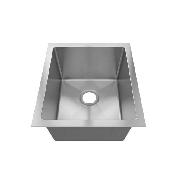 Sinber 16" x 18" Undermount Single Bowl Kitchen Sink with 18 Gauge 304 ...