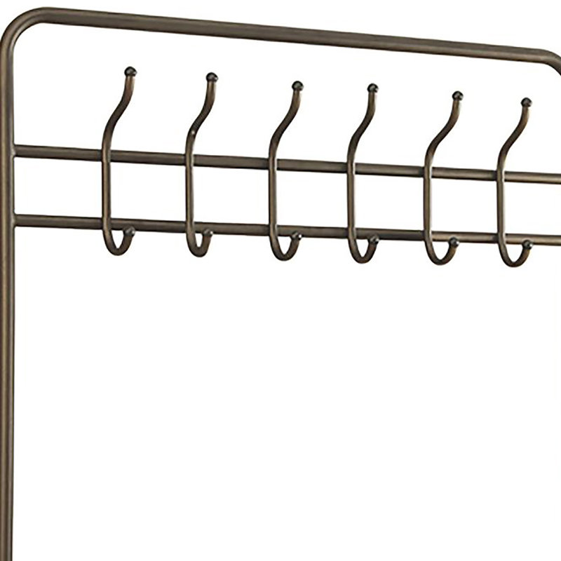 LIYU Black and Walnut 6-hook Hall Tree | Wayfair