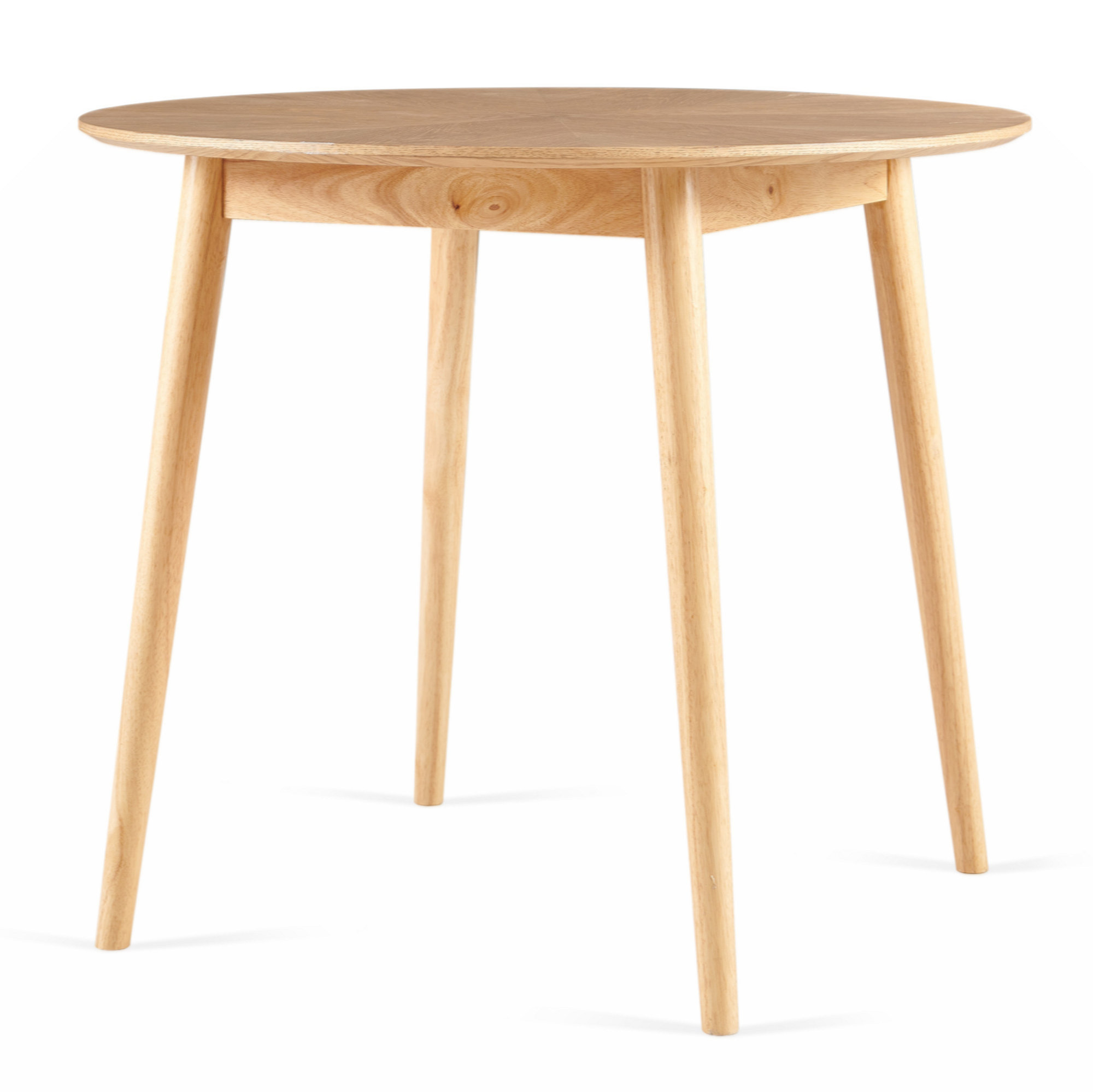 George Oliver Mid-Century Modern MDF Round Nature Wood Veneer Round ...