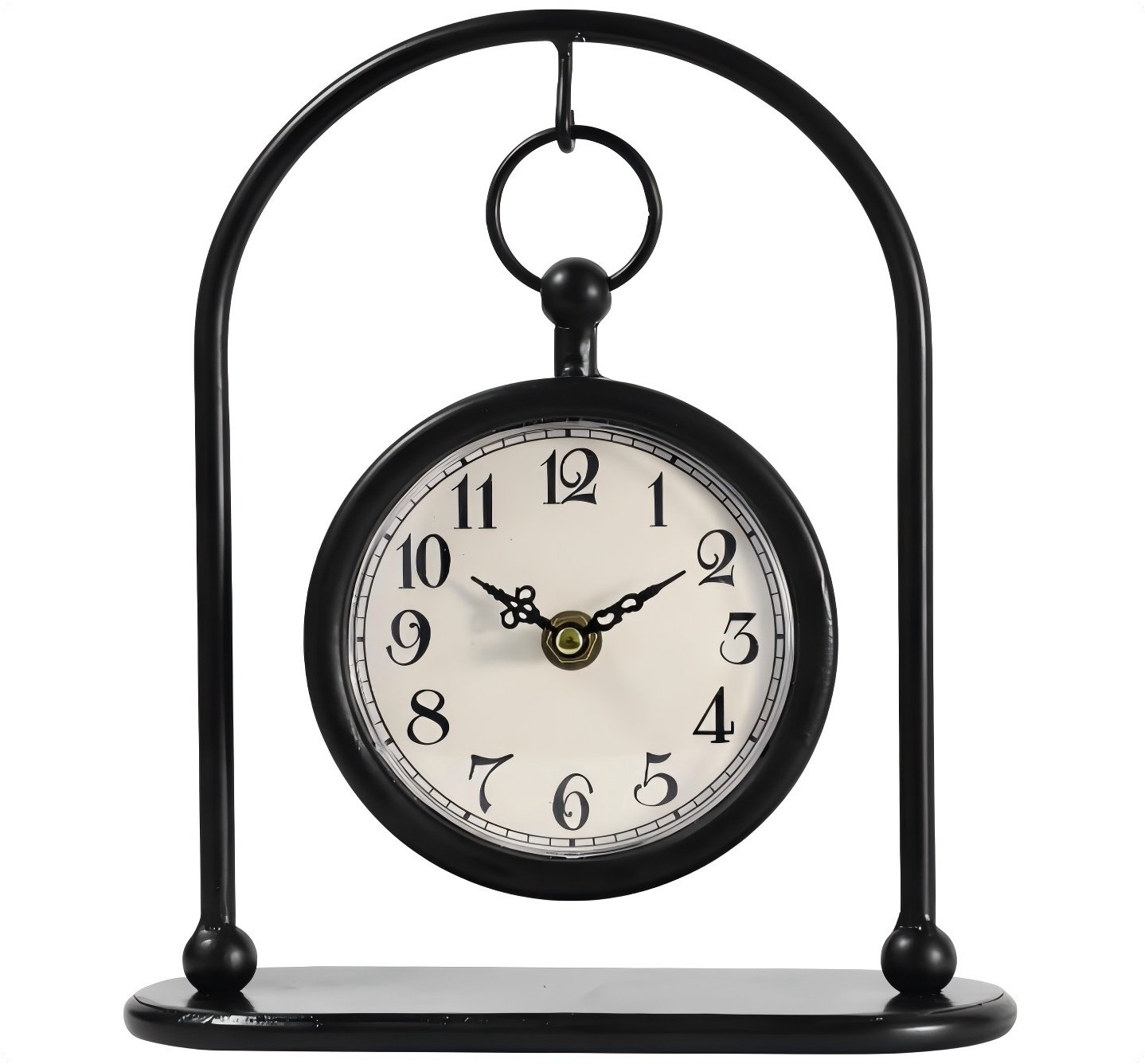 Ophelia & Co. Vintage Metal Table Clock, Farmhouse Table Clock, Small ...