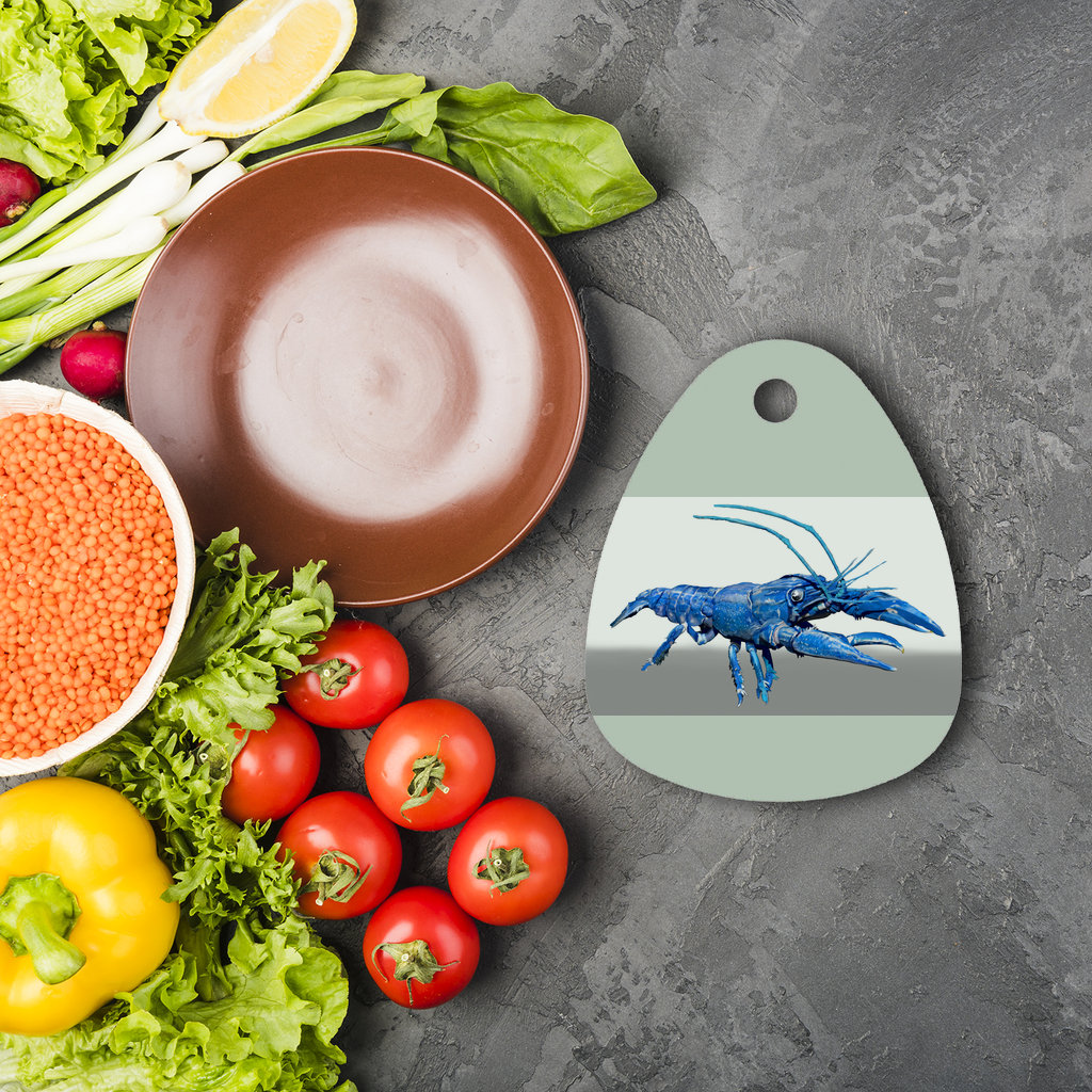 Marick Booster Blue Crawfish Sublimation Glass Cutting Board | Wayfair