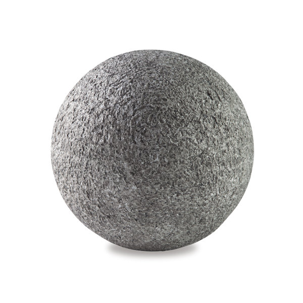 Benjara Zean Set Of 3 Round 10 Inch Ball Sphere Decorative Accent, Gray ...