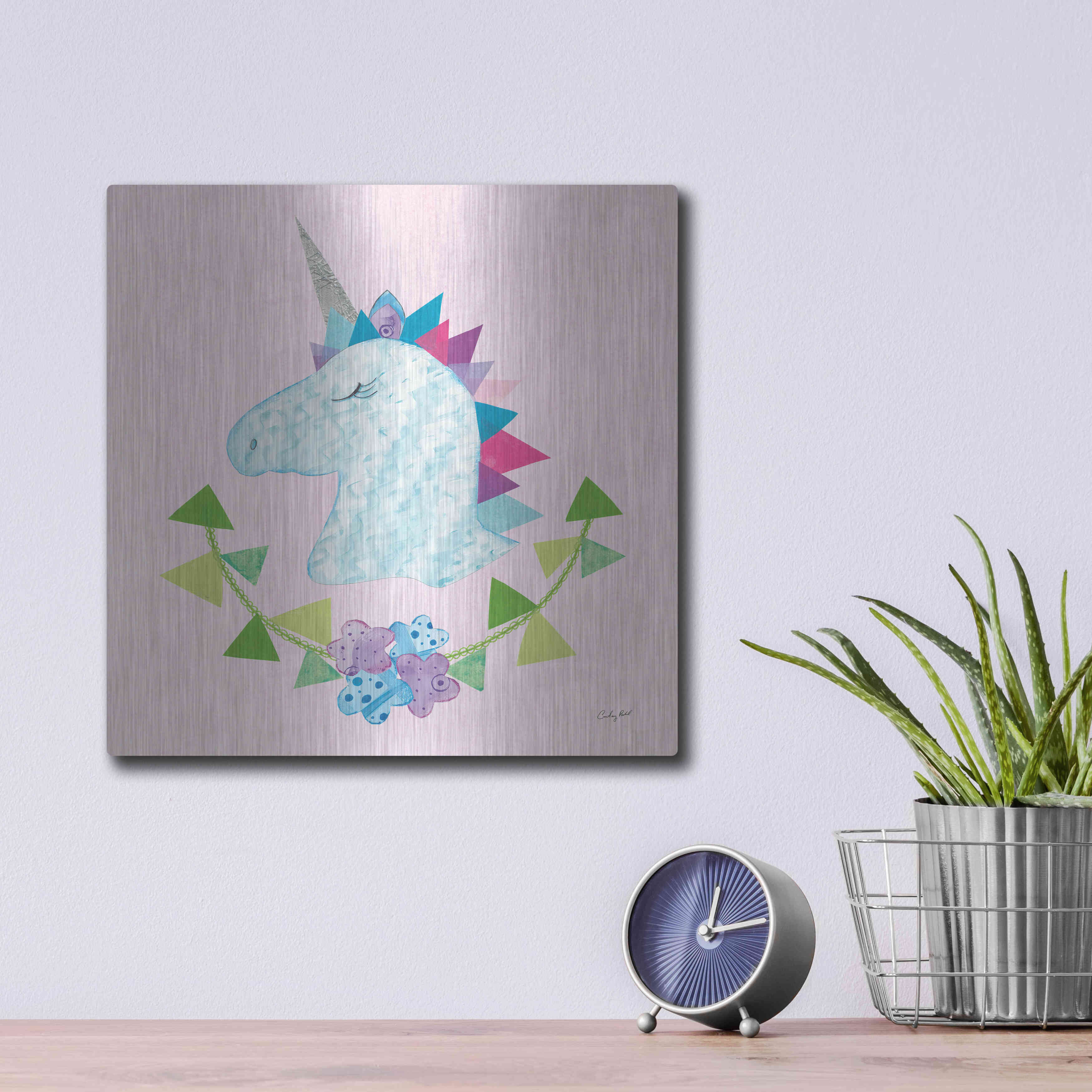 Trinx Unicorn Power IV by Courtney Prahl, Metal Wall Art | Wayfair