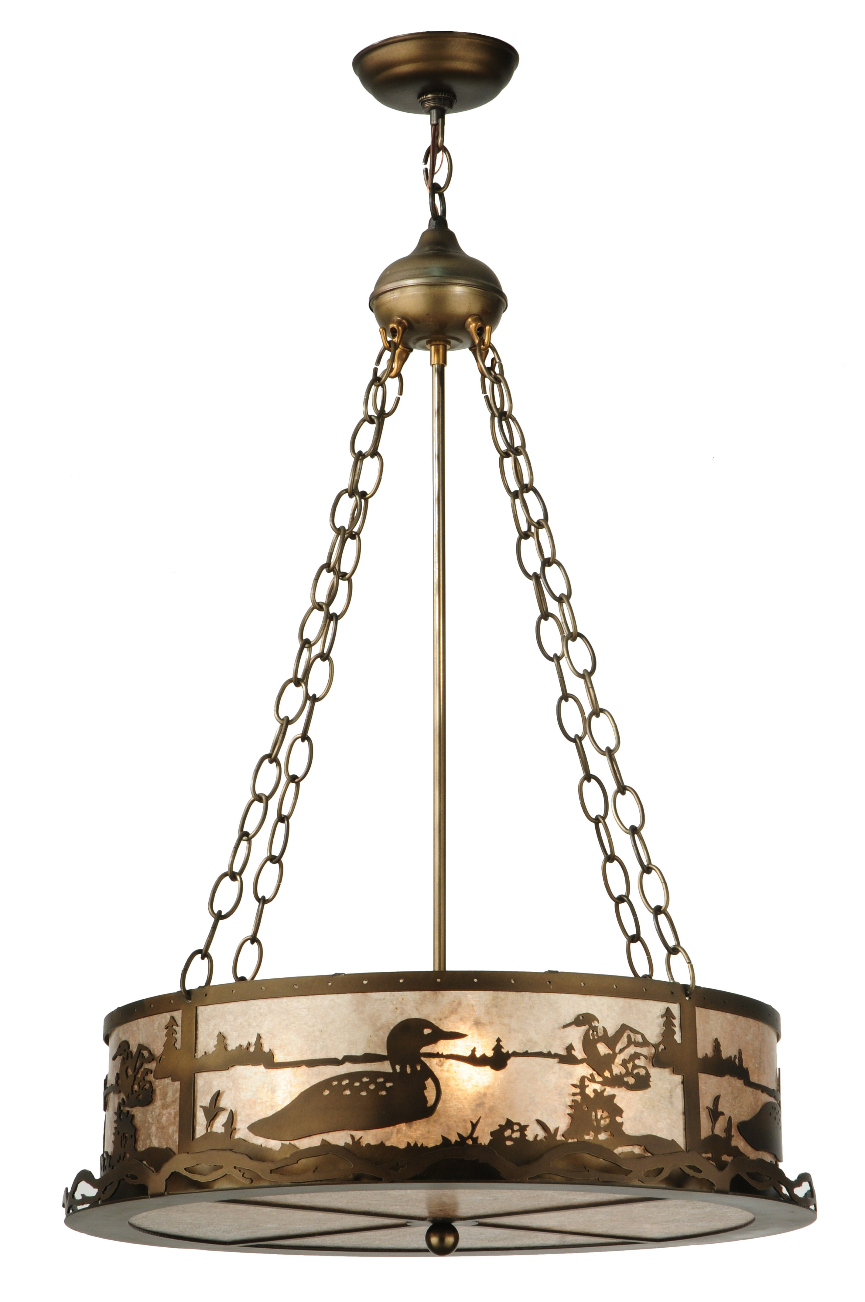 Meyda Lighting Loon 4-Light Unique / Statement Drum Chandelier | Perigold