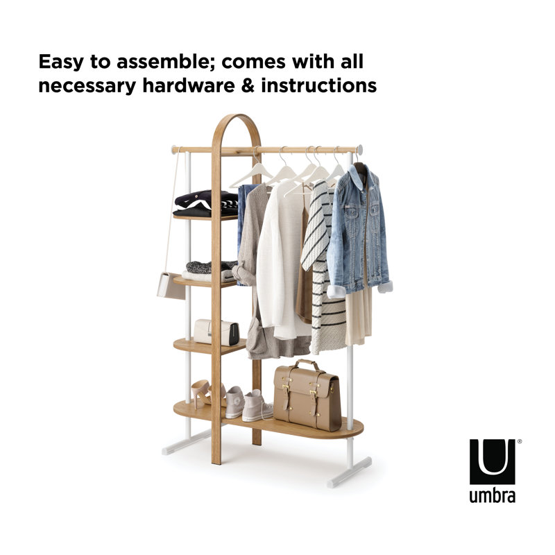 Umbra Bellwood 15'' Wood + Steel Clothes Rack | Wayfair
