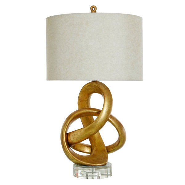 Everly Quinn Southmount Table Lamp - Gold Finished Metal Body With ...