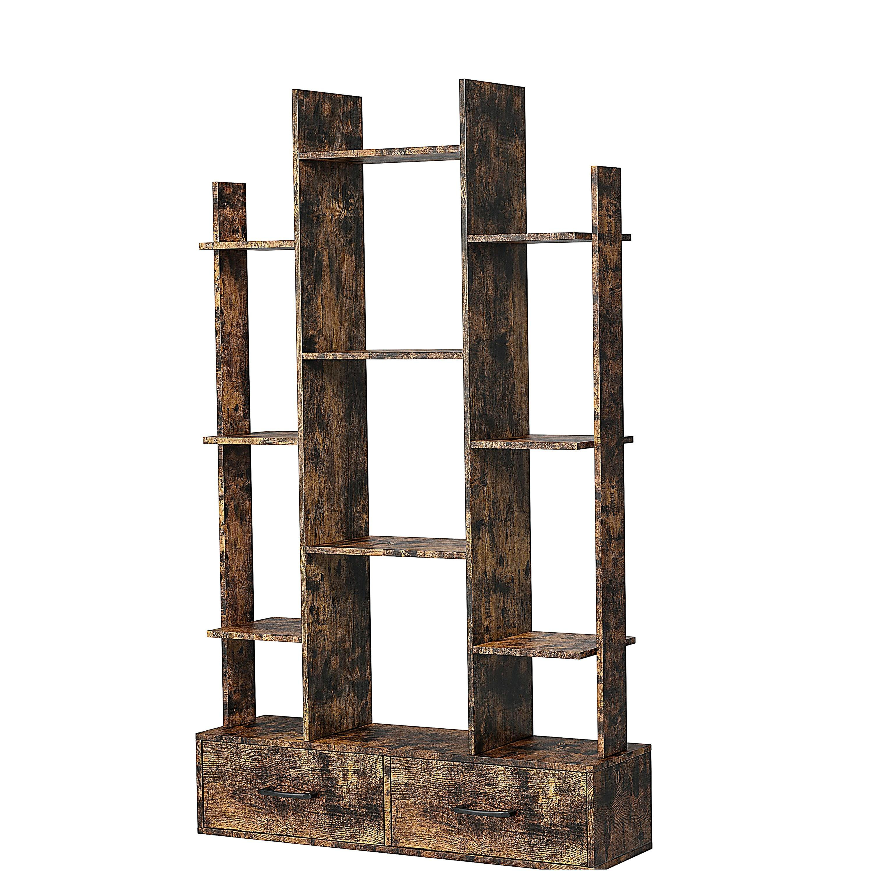 Latitude Run® A shelf with 2 drawers, an industrial independent open ...