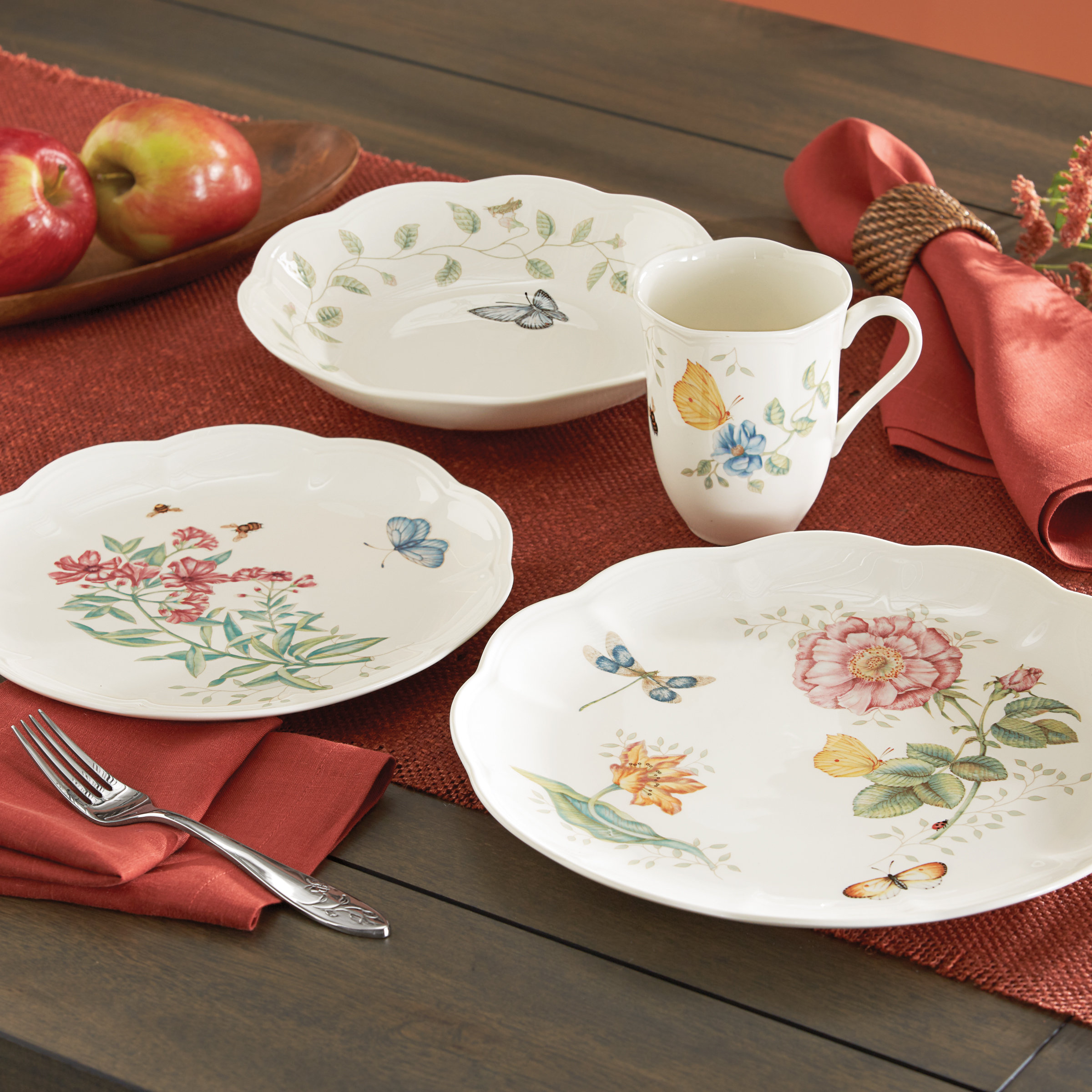 Lenox Butterfly Meadow 4 Piece Place Setting, Service for 1 & Reviews ...