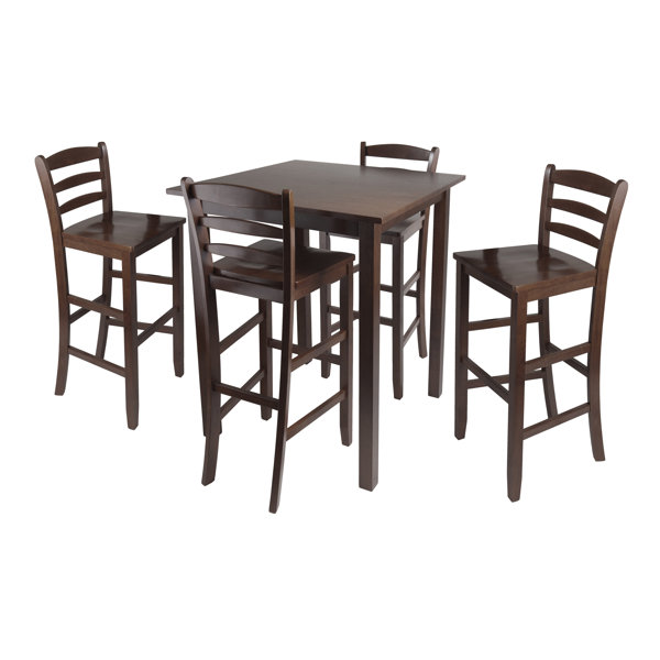 Red Barrel Studio® Edgar 5 - Piece Counter Height Beech Solid Wood ...