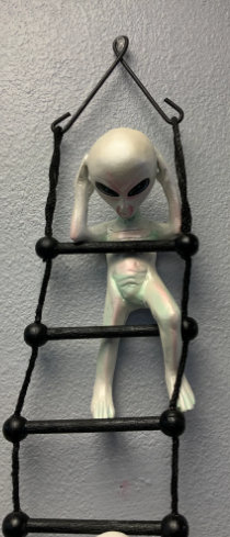 Trinx Jahdel Aliens on Rope Ladder Statue | Wayfair
