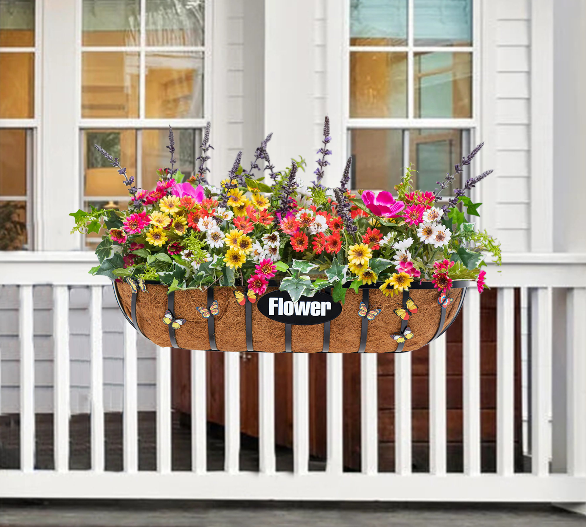 Latitude Run® Metal Railing Planter | Wayfair