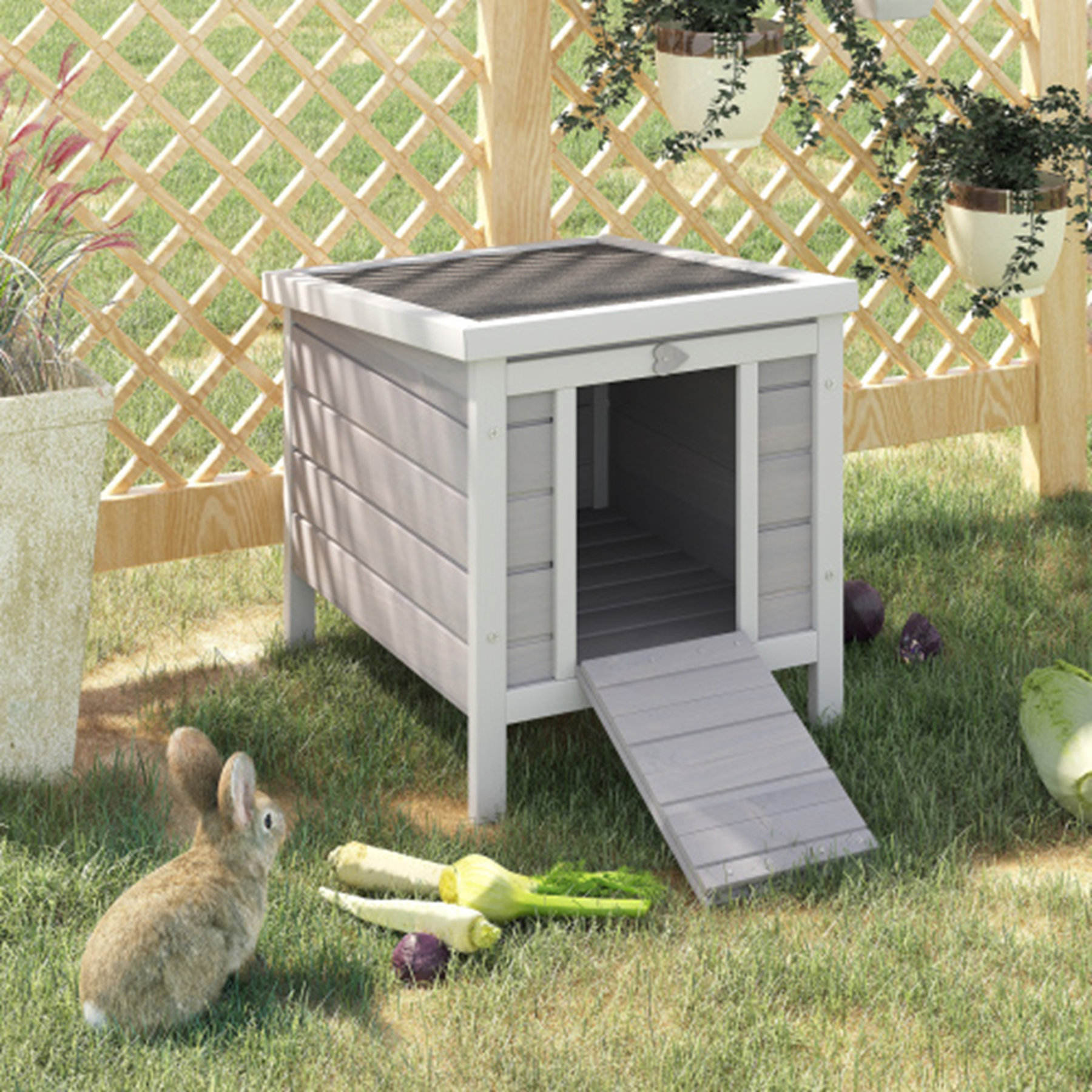 Tucker Murphy Pet™ Small Wooden Rabbit Hutch - Wayfair Canada