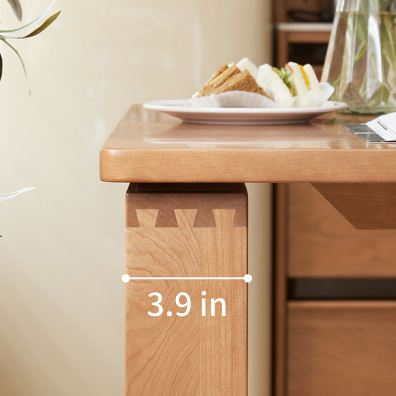 Animoe D Furniture Cherry Wood Slab Dining Table Set | Wayfair