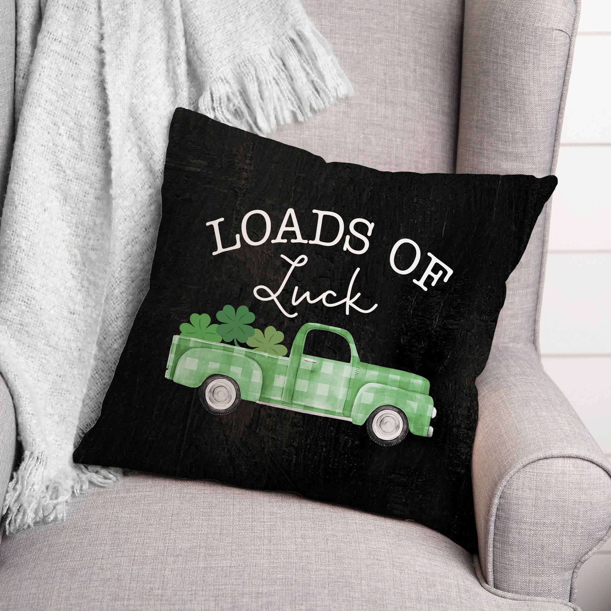 Designs Direct Creative Group Loads Of Luck 16X16 Spun Poly Pillow ...