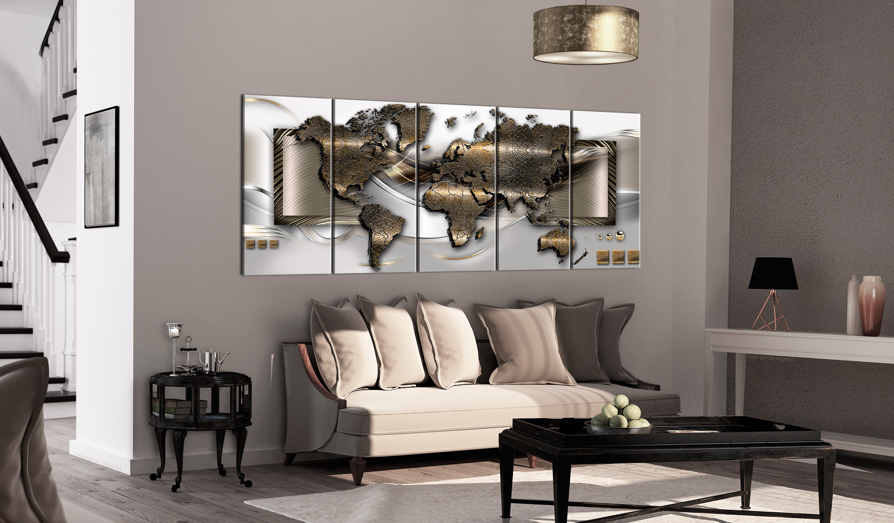 Artgeist Exclusive Map Print on Canvas | Wayfair.co.uk