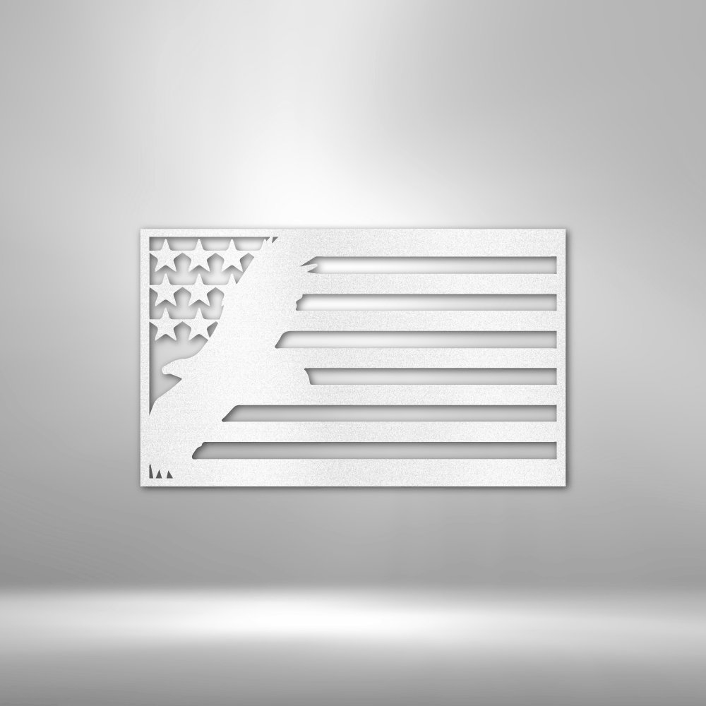 Latitude Run® USA Eagle Steel Sign Laser Cut Powder Coated Home ...