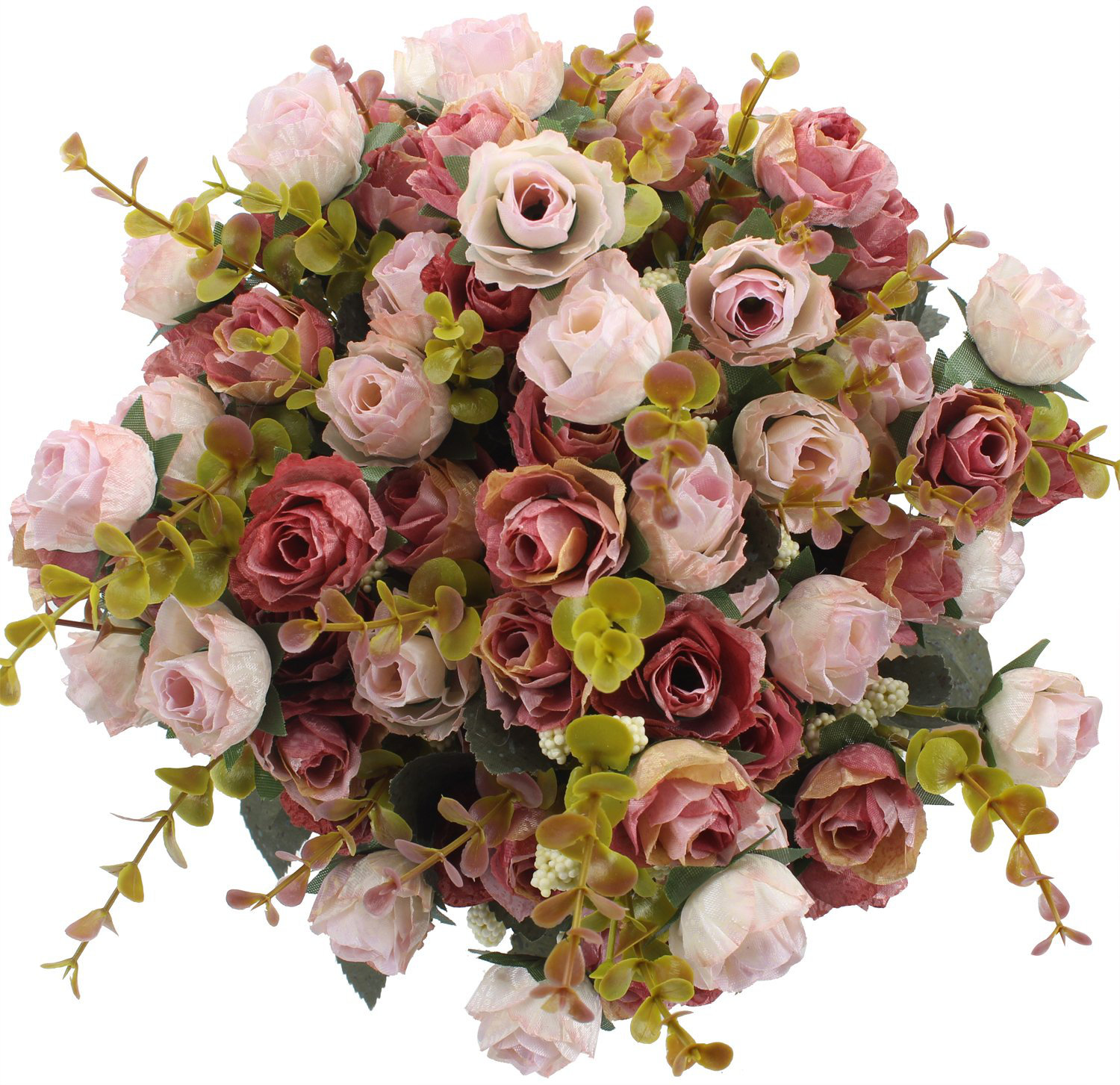 Dakota Fields 7 Branch 21 Heads Artificial Flowers Bouquet Mini Rose ...