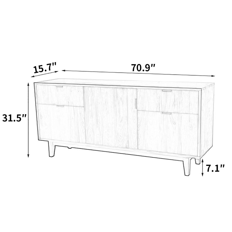 Liu's ink furniture Simple sideboard cabinet locker | Wayfair