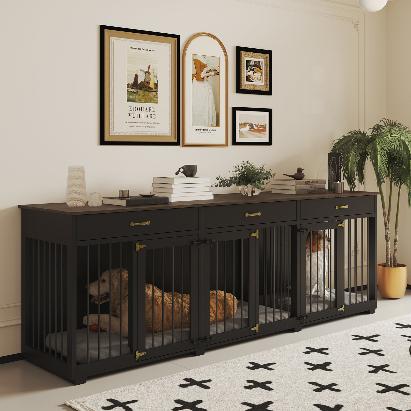 Tucker Murphy Pet™ Dog Crate Furniture Indoor Wood Dog Kennel Cages ...
