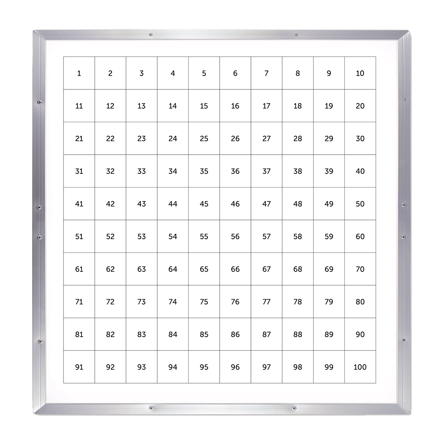 Geyer Instructional Products 100 Number Grid Wall Mounted Whiteboard ...