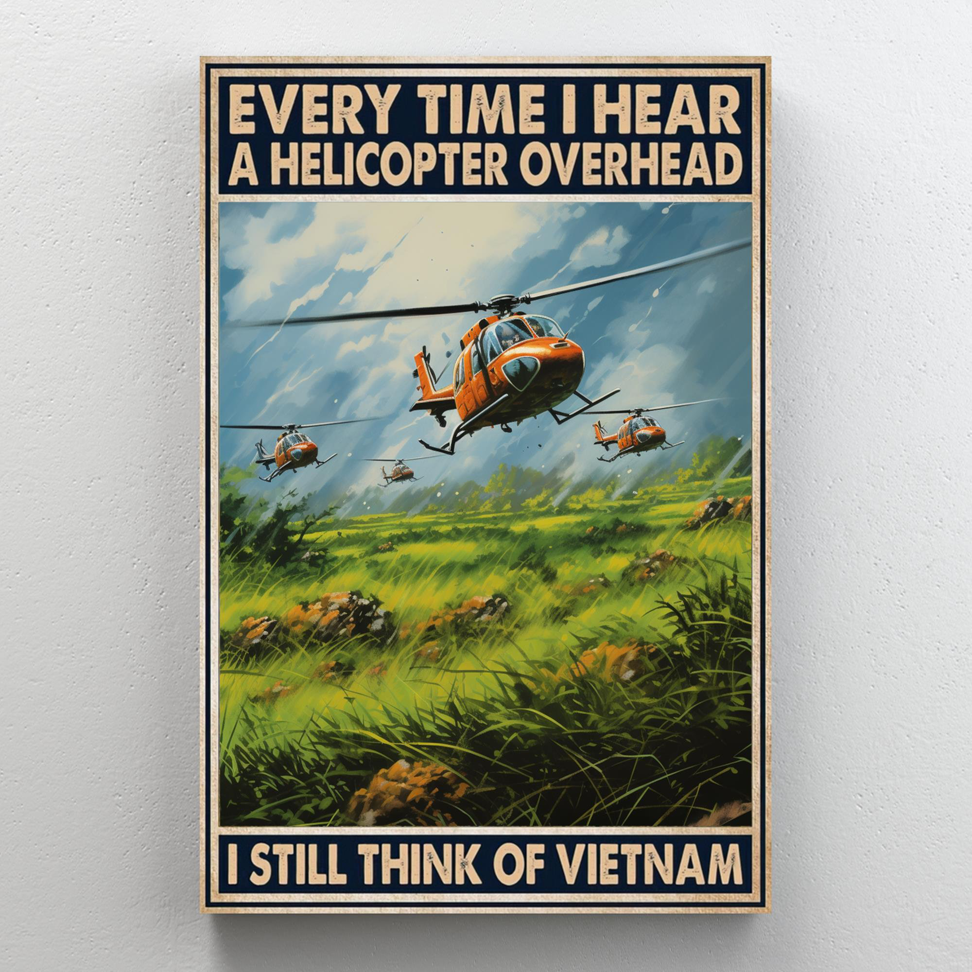 Trinx I Hear A Helicopter Overhead - 1 Piece Rectangle Graphic Art ...
