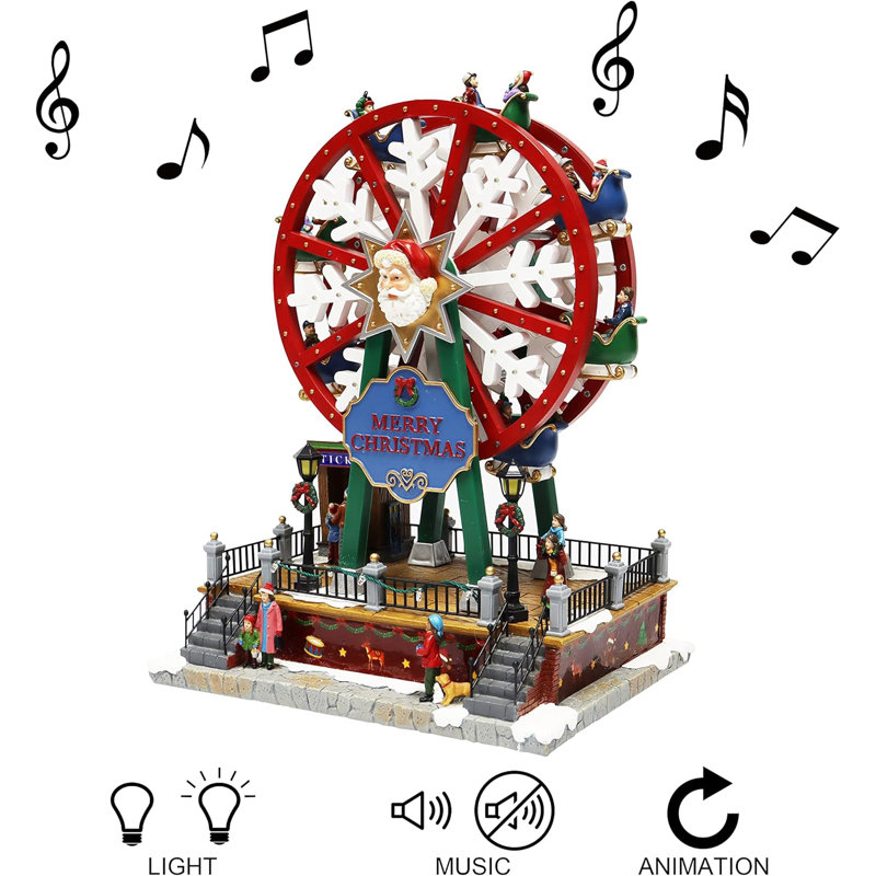 Moments in Time 14.8”H Animated Carnival Ferris Wheel (Moving Wheel ...