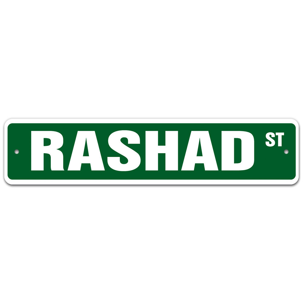 Trinx RASHAD Aluminum Street Sign Childrens Name Room Metal Sign ...