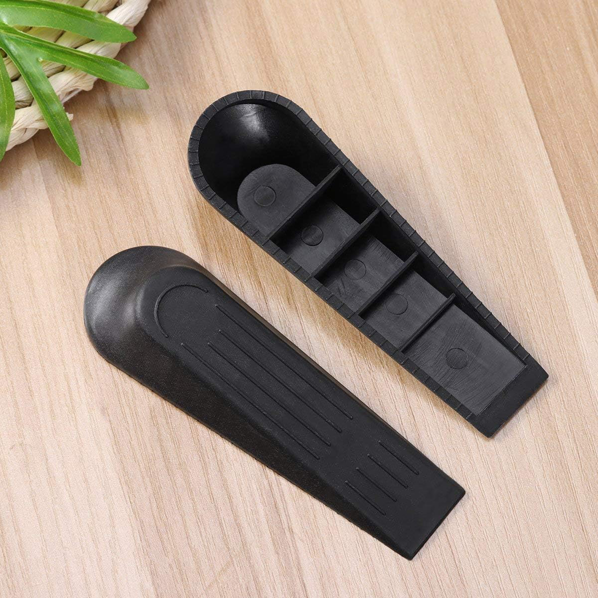 Home Mart Goods 2 Pack Black Rubber Door Stopper For Carpet Tile ...