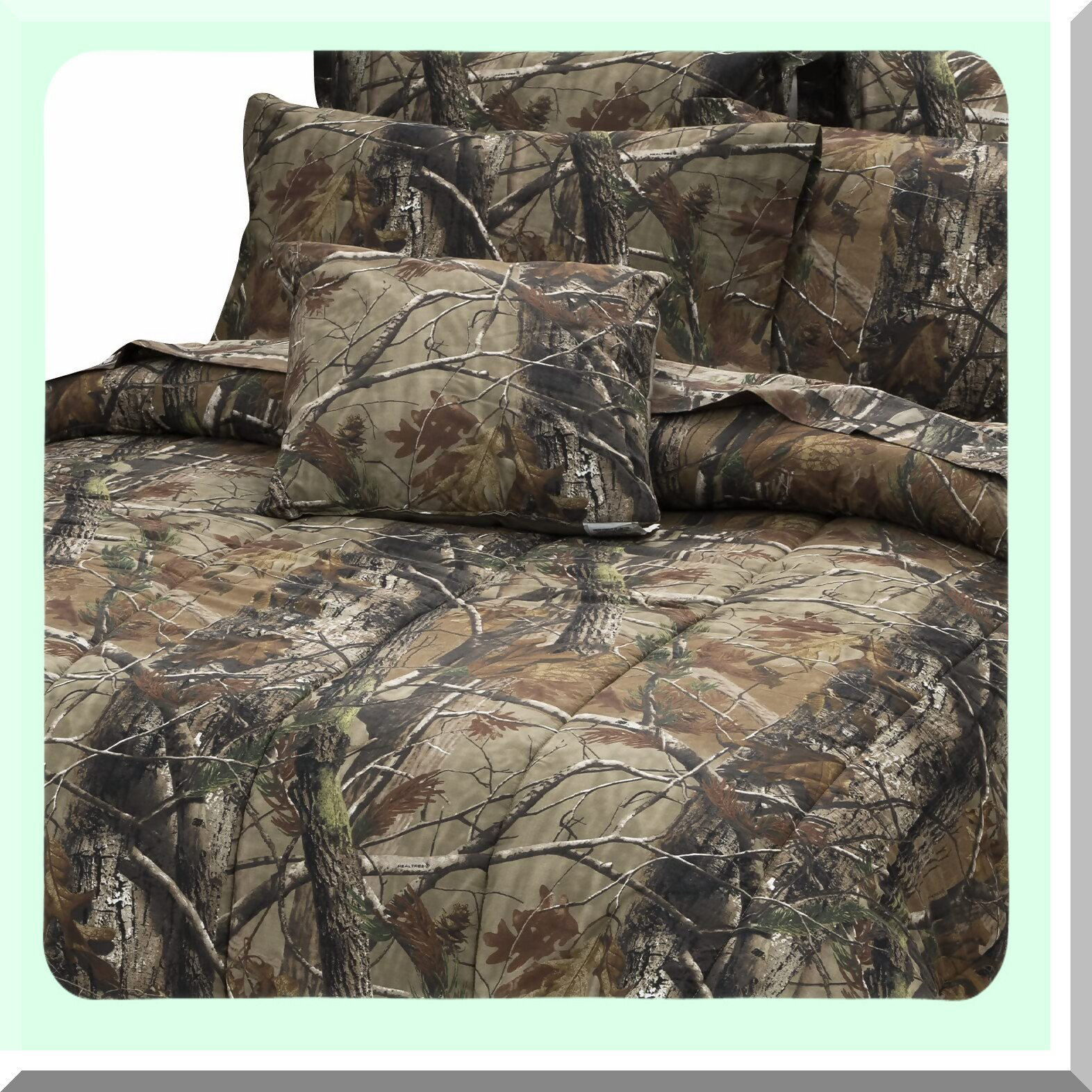 Hokku Designs Forest Camo Comforter Set - 3 Piece Camouflage Bedding ...