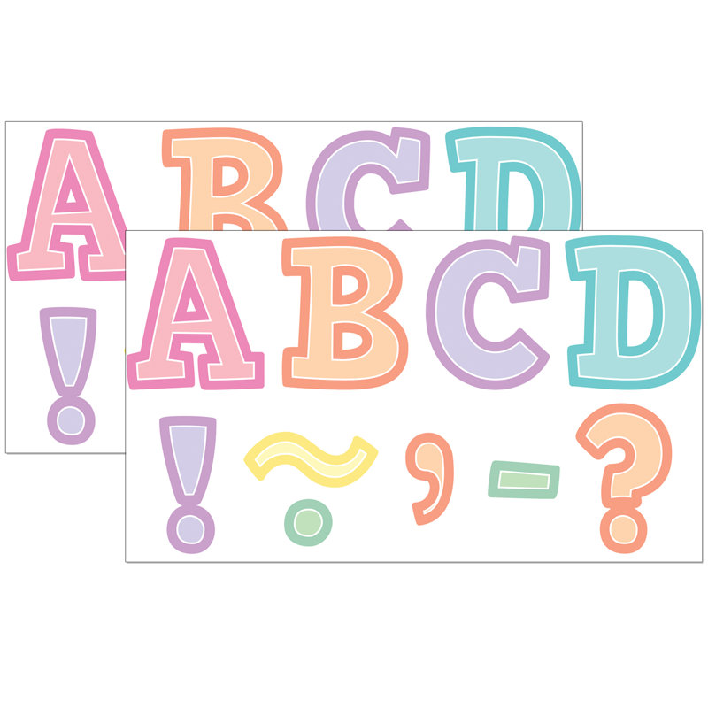 Teacher Created Resources Pastel Pop Bold Block Magnetic Letters | Wayfair