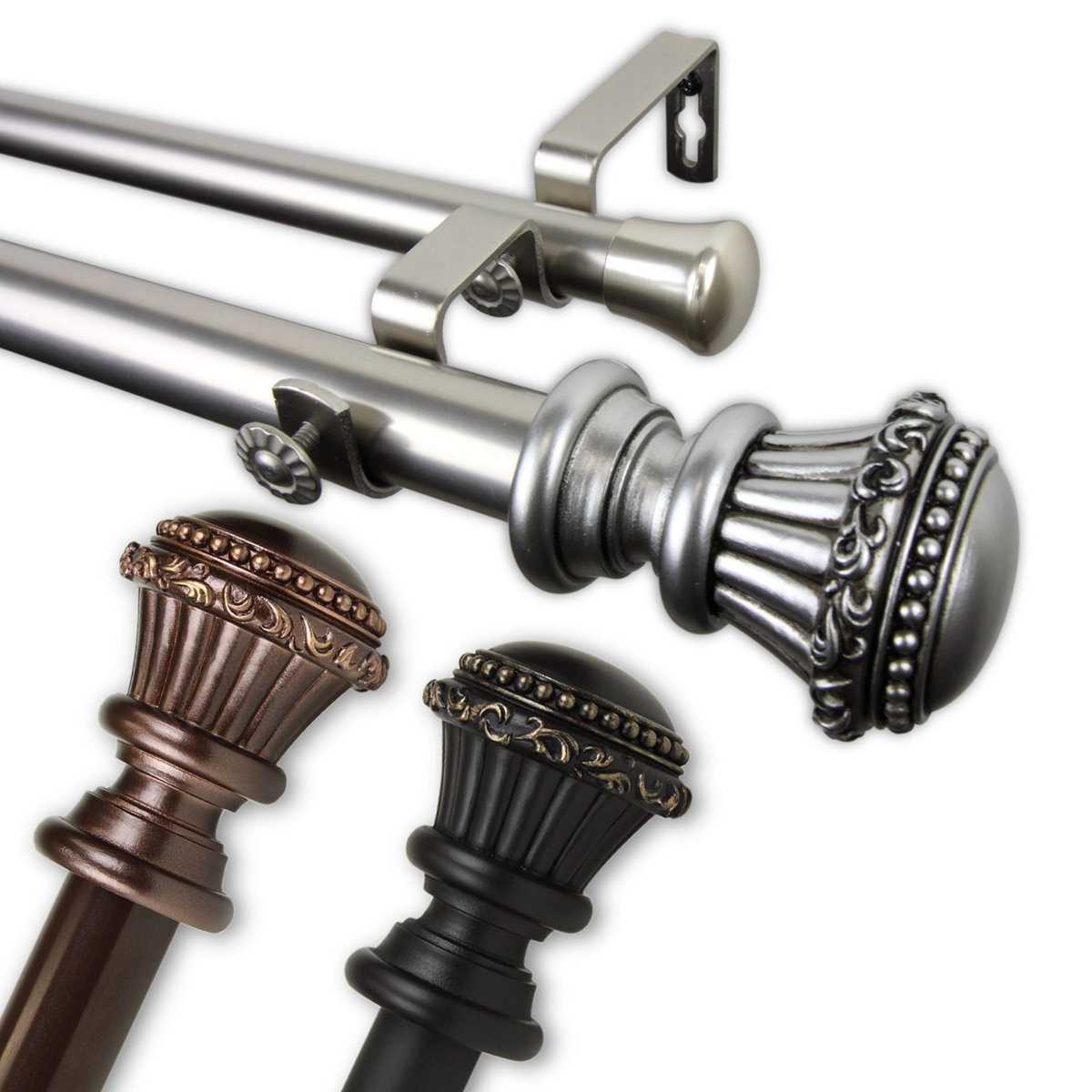 Winston Porter Lebow Curtain Double Rod & Reviews - Wayfair Canada