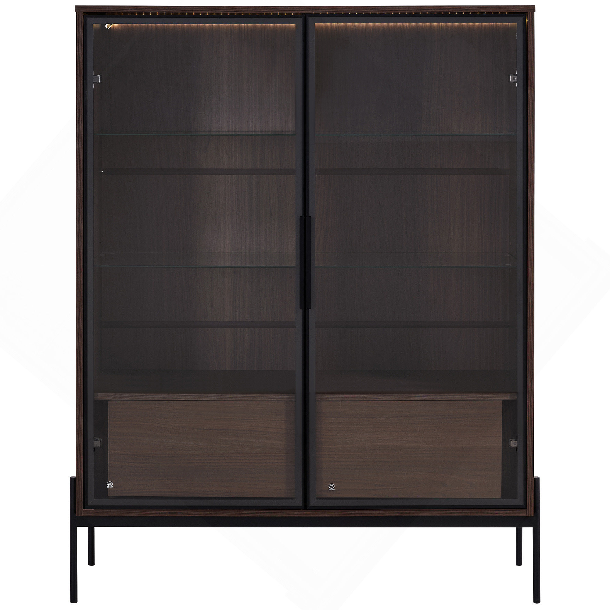Ivy Bronx Modern Lighted Display Cabinet With Versatile Storage And ...
