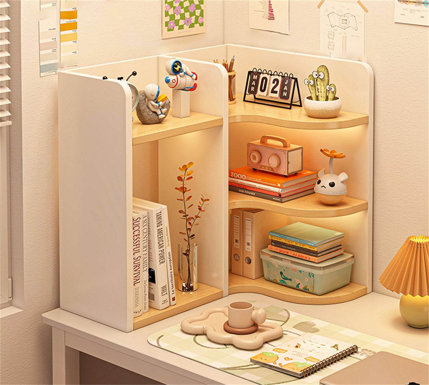 21 Tech Solutions Corner Desktop Shelf, Multi-Layer Desk Organizer ...