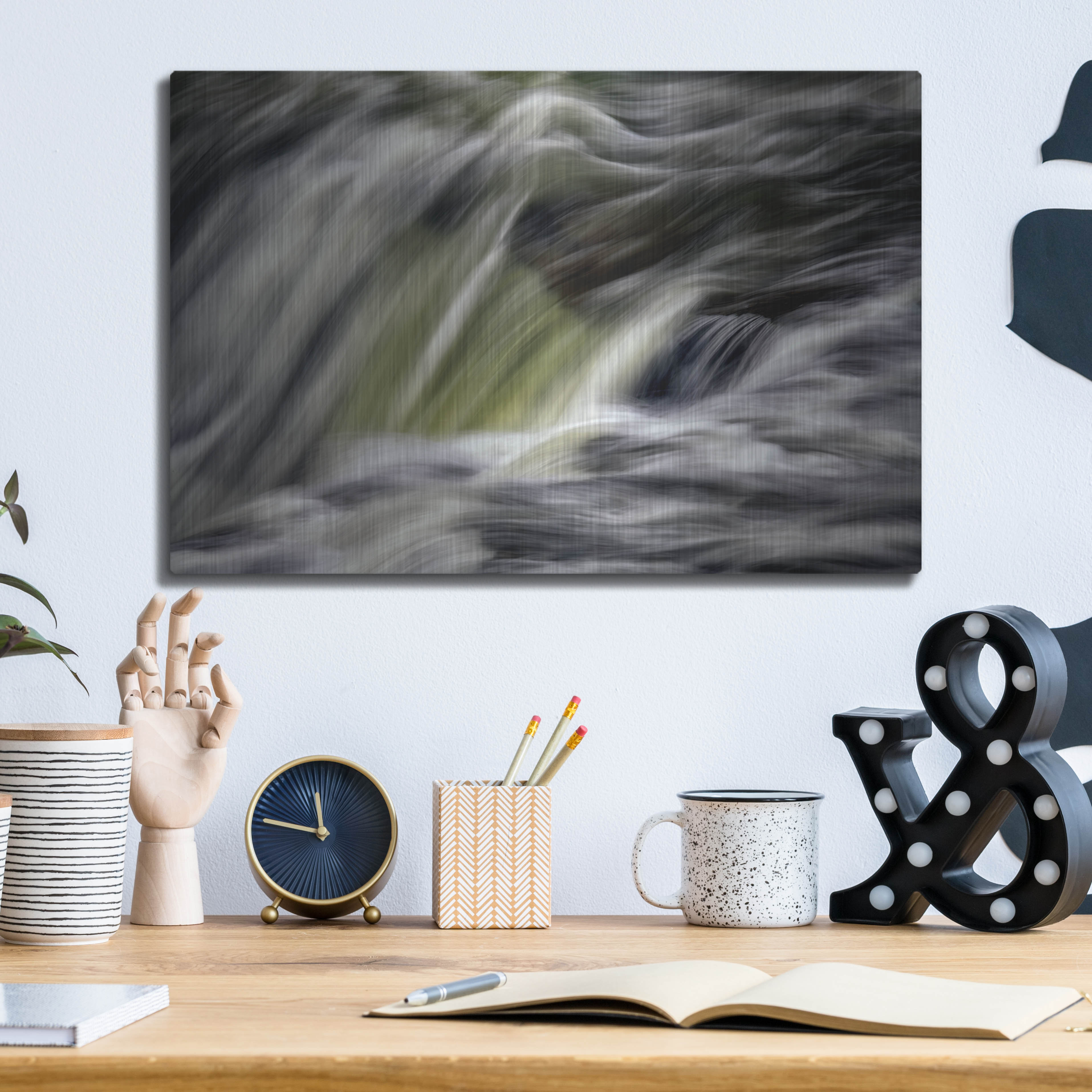 Millwood Pines 'Rushing Water Over The Upper Falls' by Rick Berk Metal ...