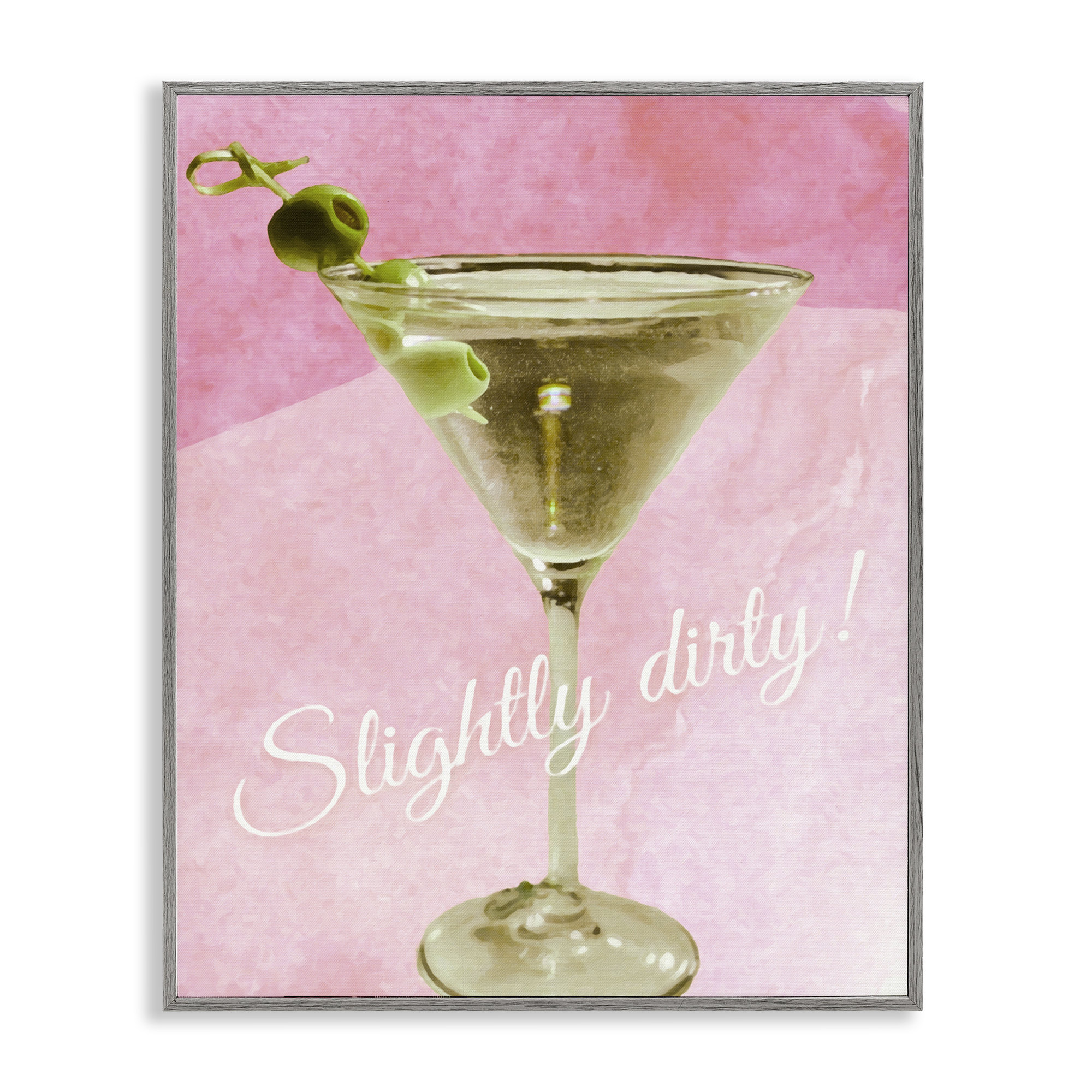 Ebern Designs Slightly Dirty Martini Framed Giclee Art by Graffi*tee Studios | Wayfair