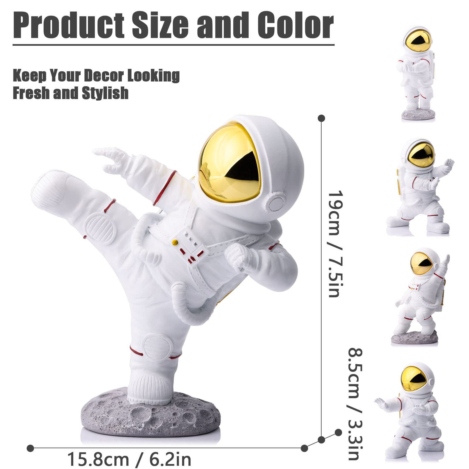 Ivy Bronx Astronaut Figurine,Astronaut Decor,Kung Fu Astronaut Figure ...