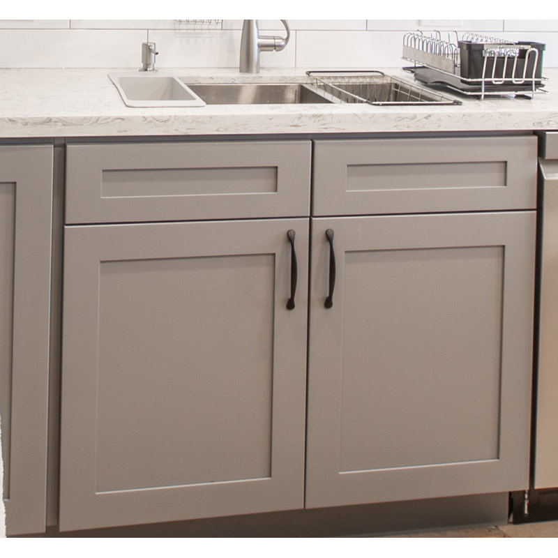 Vanity Atelier Light Grey Shaker Ready-to-Assemble Kitchen Sink Base ...